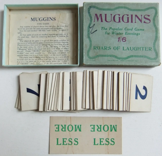 RARE, VINTAGE C1960S MUGGINS CARD GAME IN ORIGINAL 1s & 6d BOX ...