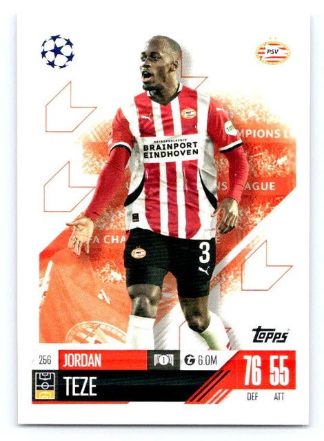 TOPPS UCC MATCH Attax 2024/25 256 Jordan Teze PSV Eindhoven EUR 2,49 ...