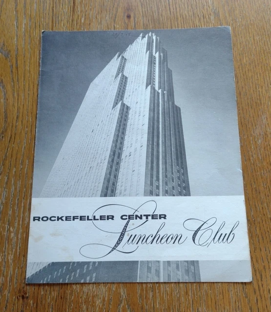 VINTAGE ROCKEFELLER CENTER New York City Luncheon Club Menu Rainbow ...