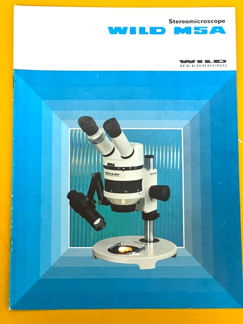 WILD M5A STEREOMICROSCOPE. 1978. Original Microscope Brochure £18.00 ...