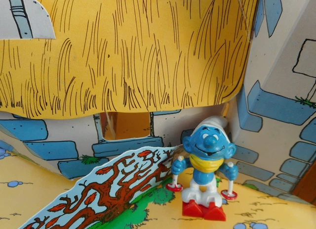 20091 SCHTROUMPF SKIEUR Smurf pitufo puffo puffi schtroumpfette neige ...