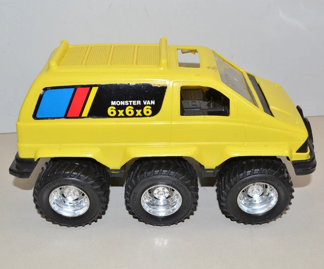 VINTAGE MONSTER VAN 6X6X6 Tootsietoy 1980s Plastic Toy Car Vehicle 11 ...