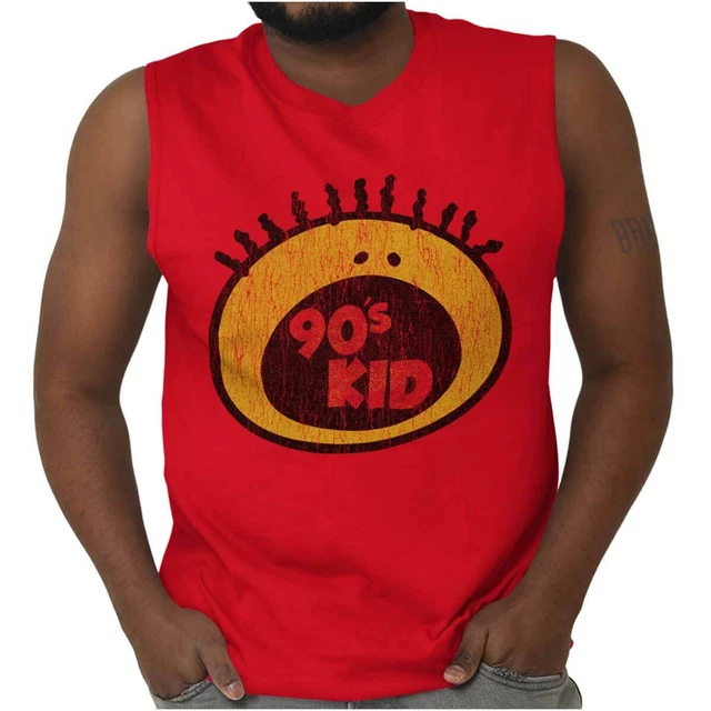 90S KID NINETIES Throwback TBT Retro Vintage Adult Sleeveless Crewneck ...
