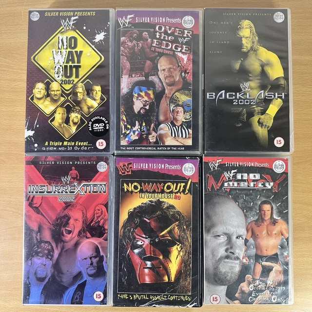 WWF WWE VHS Bundle No Mercy Insurrextion No Way Out Over The Edge ...