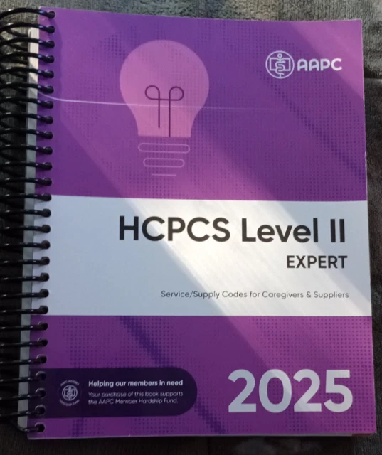 HCPCS LEVEL II Expert 2025- HCPCS Code Book AAPC Spiral Bound £36.97 ...
