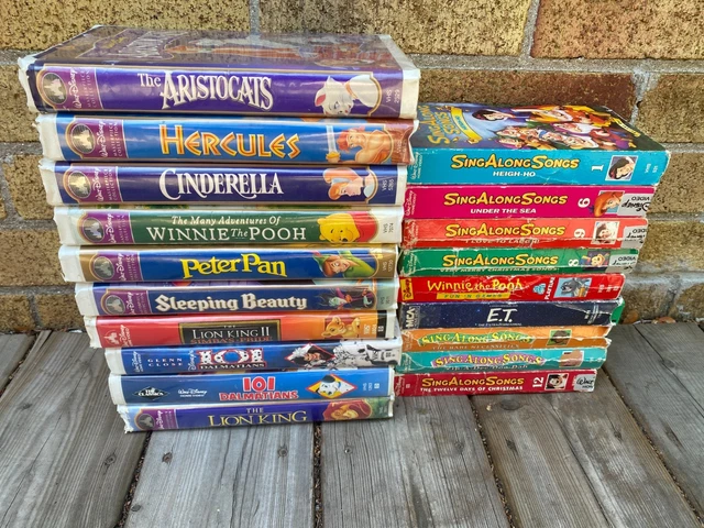 DISNEY VHS ANIMATED Movies Lot of 19 Vintage Video Tape Lion King ...