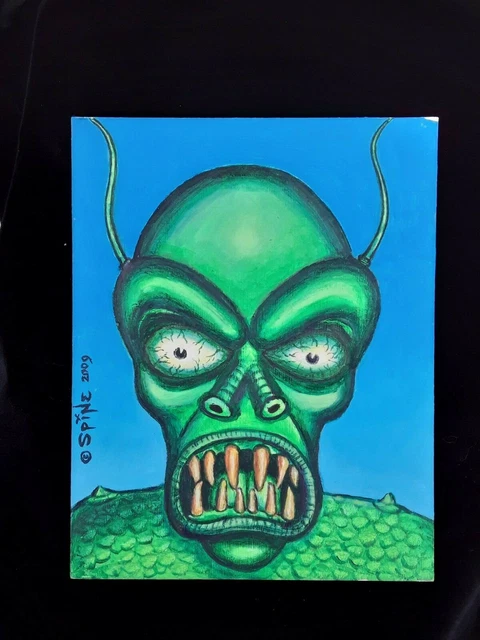 ORIGINALE ART BY Spine fumetto horror Hotrod Punk Monster Demon Skull ...