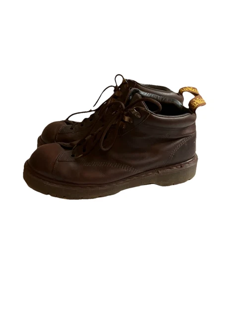 VINTAGE DOC MARTIN brown leather Chukka ankle boots men size 12 airwair ...