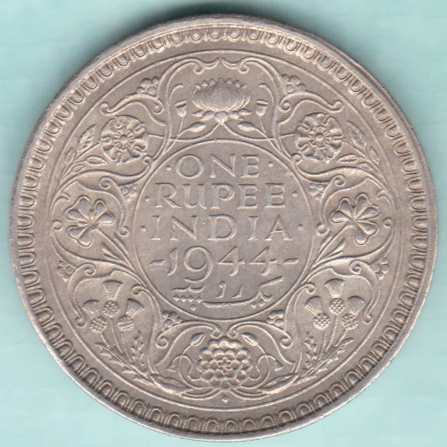 BRITISH INDIA 1944 King George Vi One Rupee Rare Silver Coin $20.61 ...