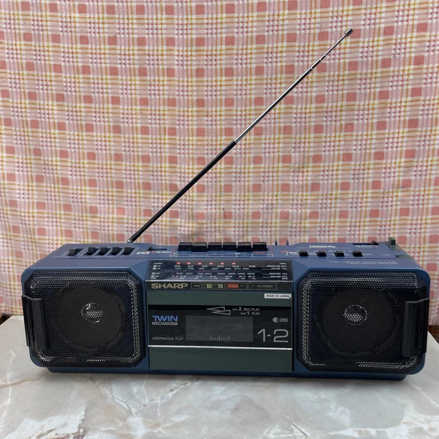 VINTAGE SHARP WQ-T282(BK) stereo radio cassette recorder used £16.15 ...