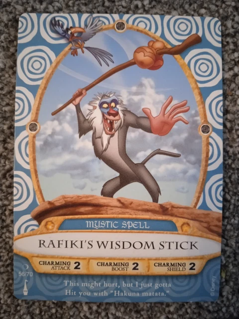 DISNEY SORCERER'S OF The Magic Kingdom Card #56/70 Rafiki's Wisdom ...