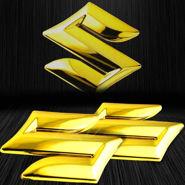2& 3D THICK Emblem Decal Logo Fairing/Fender Badge Sticker Gold S 2pcs ...
