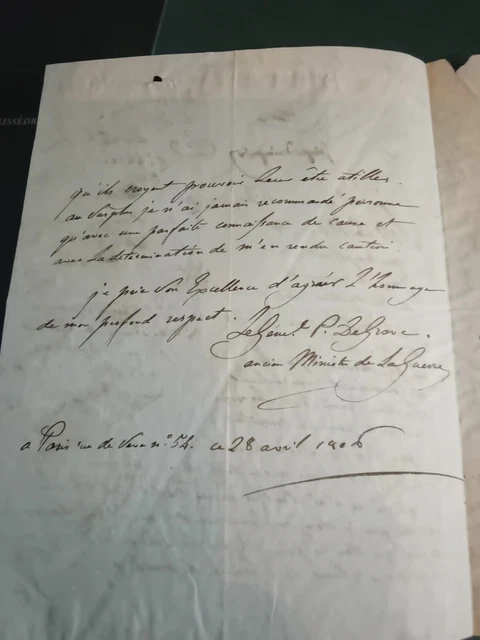 RÉVOLUTION EMPIRE ANCIEN ministre de la guerre en 1792 De Grave pierre ...