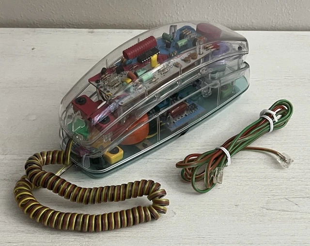 VINTAGE/RETRO 90'S, UNISONIC, Touch Tone Light Up Clear Telephone ...