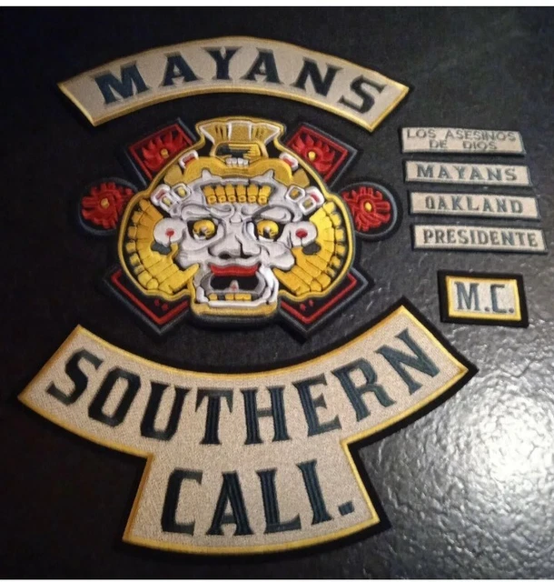 PATCHS BIKERS SONS of ANARCHY Mayans MC south. haute qualité. Set de 8 ...