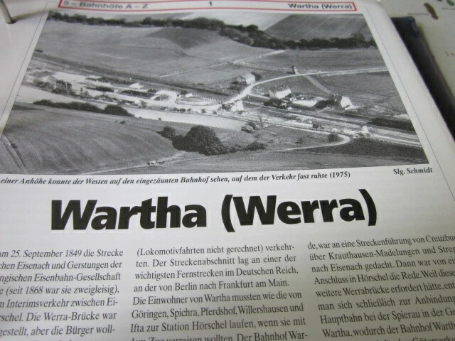 BAHNHOF UND GLEISPLAN Wartha an der Werra 4S Thüringen £4.30 - PicClick UK