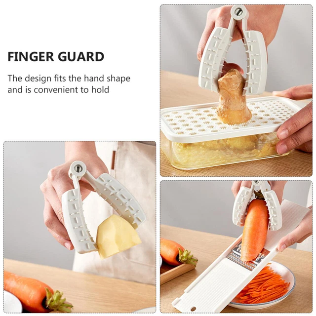 2 PCS FINGER Protector Vegetable Slicer Food Safety Holder Clip Guard ...