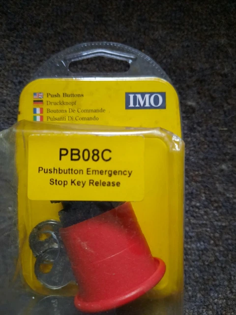 IMO PB08C IP65 EMERGENCY STOP KEY NON TWIST RELEASE BUTTON Free P&P £19 ...