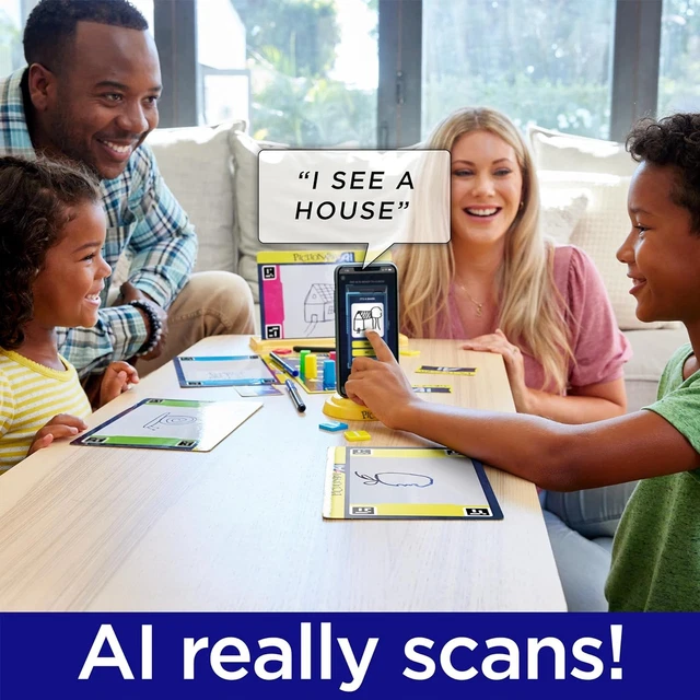 MATTEL GAMES PICTIONARY VS AI, Family Board Game for Kids and Adults ...