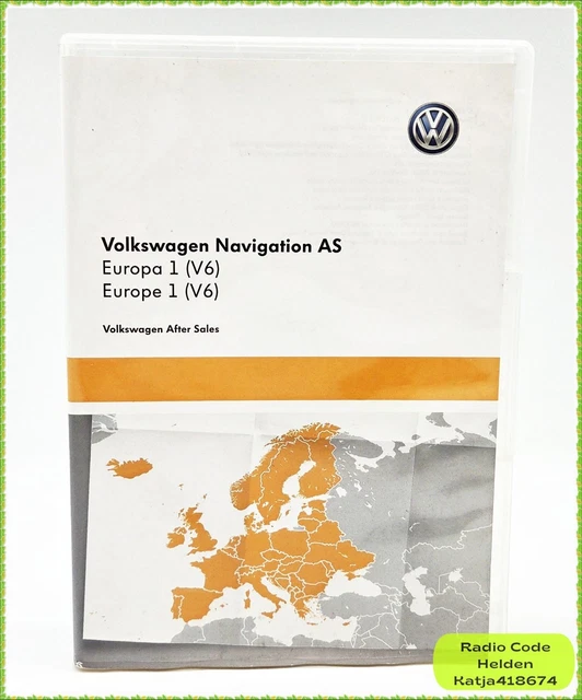 ORIGINAL VOLKSWAGEN NAVIGATION AS Europa V3 SD Karte VW Discover Media ...