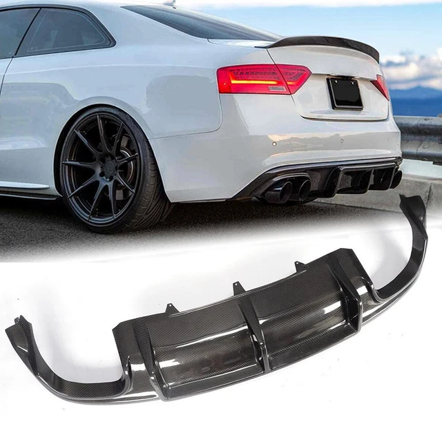 CARBON FIBER REAR Bumper Lip Diffuser Spoiler for Audi A5 Sline S5 ...