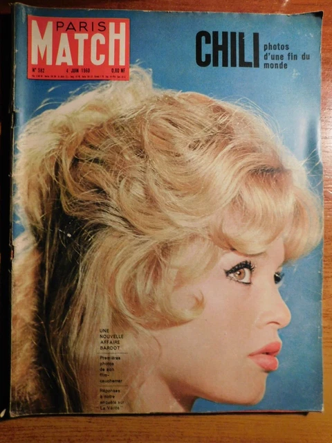 PARIS MATCH N°582 :04 06 1960 Brigitte BARDOT nouvelle affaire bardot la vérité EUR 3,50 ...