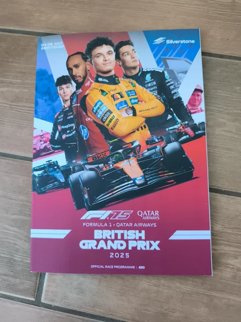 F1 SILVERSTONE PROGRAMME 2025 Brand New with race card inside. £15.43 ...