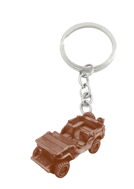 ARMY TRUCK OFF Roader 4X4 ref309 COPPER EFFECT split-ring keyring full ...