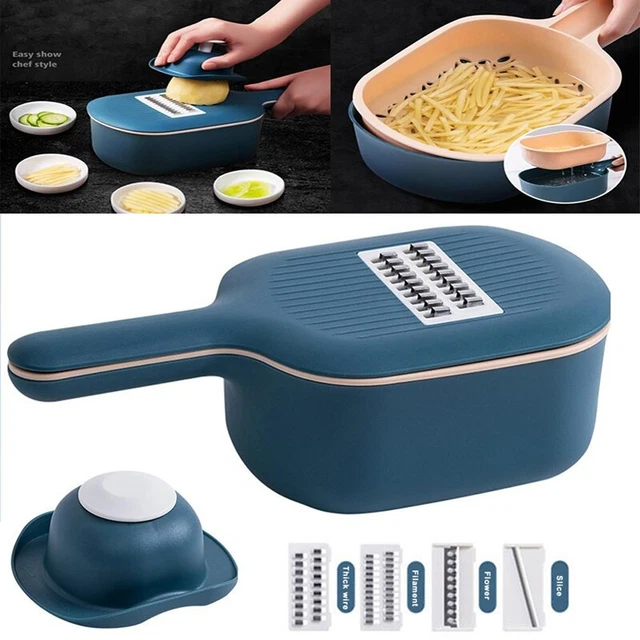 MULTI-FUNCTION VEGETABLE CUTTER Chopper Potato Carrot Grater Kitchen ...