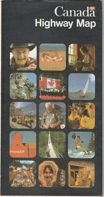 VINTAGE ALL OF Canada Highway Map 1969 Yukon & N.W Territories North U ...