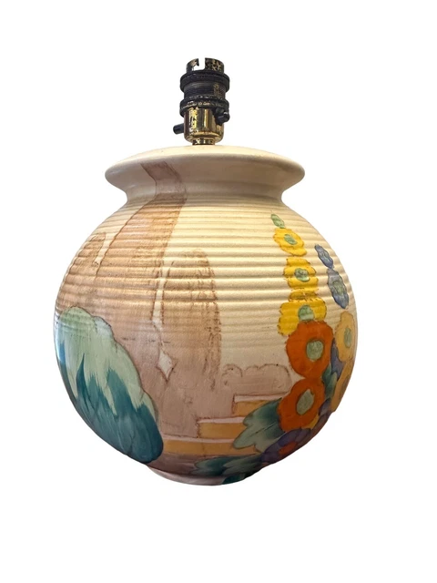 ART DECO CROWN DEVON By Ditmar Urbach A Czech Potter Table Globe Lamp £ ...