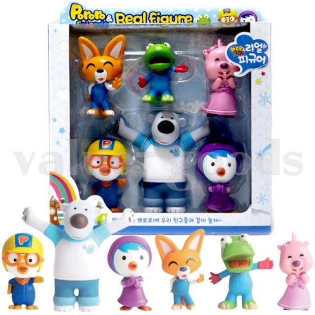 PORORO & FRIENDS Real Figure Set de 6 personnages jouet pour enfants ...