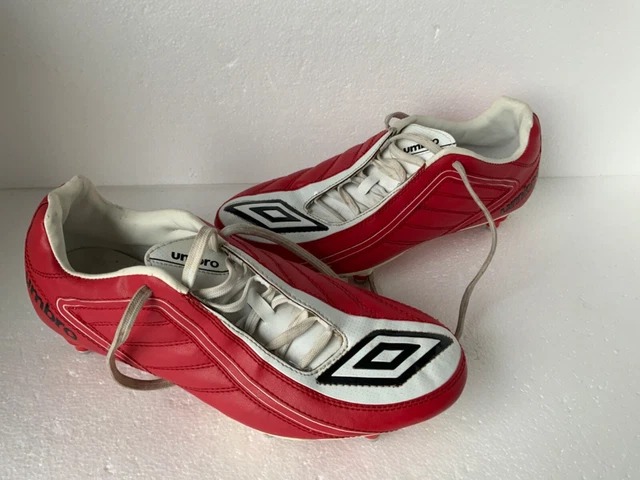 RETRO RED UMBRO Football Boots Size 9 Metal Studs £14.95 - PicClick UK