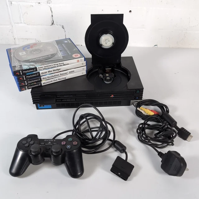 SONY PS2 PLAYSTATION 2 Fat Console Bundle 6 Games Top Loader Swap Magic ...