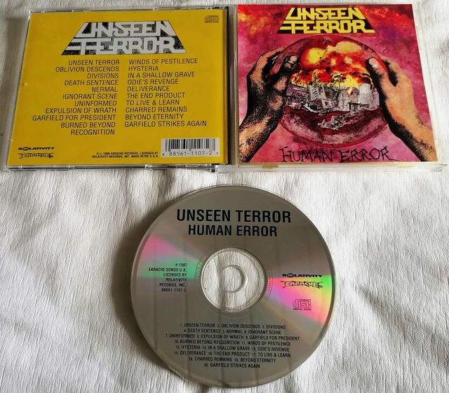 UNSEEN TERROR HUMAN Error Repulsion Blood Terrorizer Carcass Exhumed ...