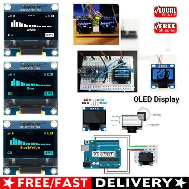 OLED DISPLAY 0.96& 128x64 I2C SSD1306 for Arduino Uno Mega 2560 for Respberry PI £3.89 - PicClick UK