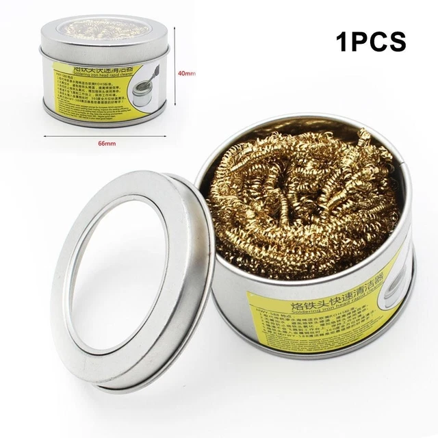 BALL SOLDERING IRON Tip Cleaner 800 Melting Point Pure Copper Wire Ball ...