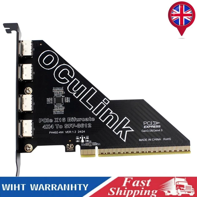 PCIE EXTERNAL OCULINK SFF-8612 SFF-8611 Adapter Support PCle4.0 ...