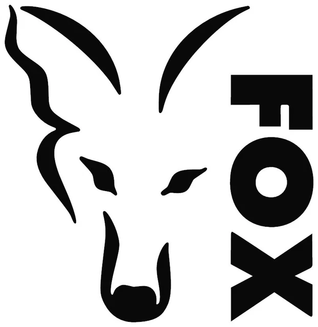 FOX LOGO I fishing sticker decal angling fly tackle box vinyl sticker ...