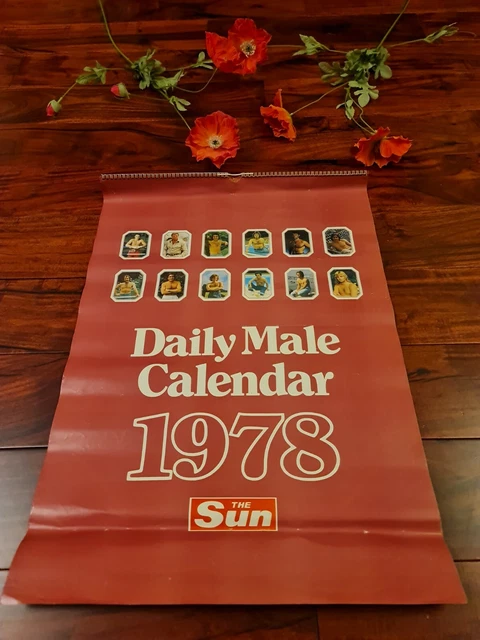 1978 THE SUN Daily Male Calendar *Rick Parfitt, Gerry Francis, Lee ...