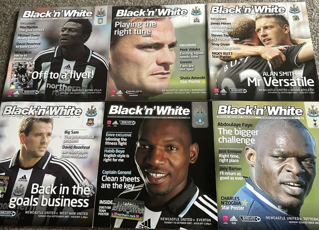 NEWCASTLE UNITED FOOTBALL Programmes Premier League X6 2007/08 Season £ ...