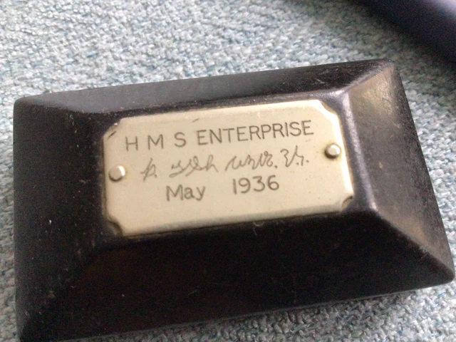 ORIGINAL DATED 1936 Hms Enterprise Royal Navy Naval Collectable ...