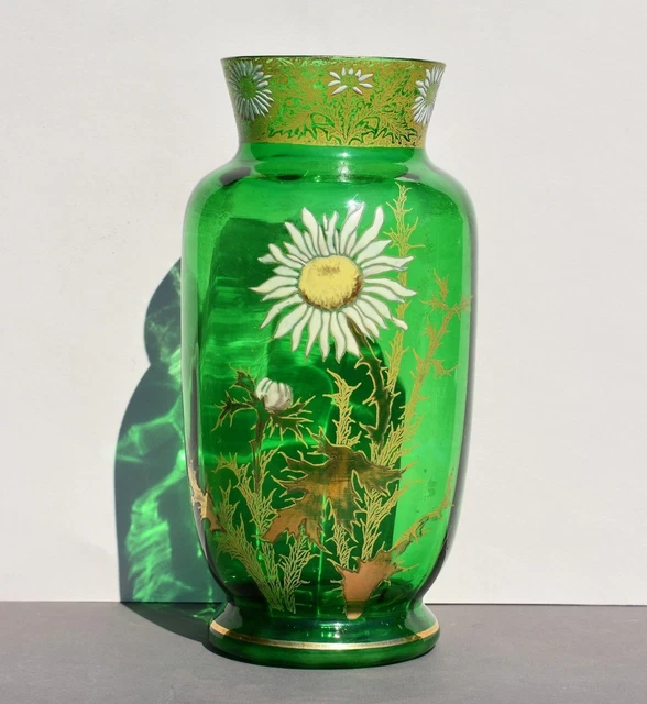 VASE ÉMAILLÉ LEGRAS époque Art Nouveau a décor de fleurs - vers 1900 EUR 180,00 - PicClick FR