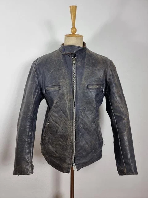 Mens Used Leather Cafe Racer Jackets FOR SALE! - PicClick UK