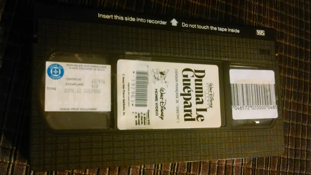 CHEETAH VHS DUMA le Guepard Disney 1989 French RARE Francais VF Guépard ...