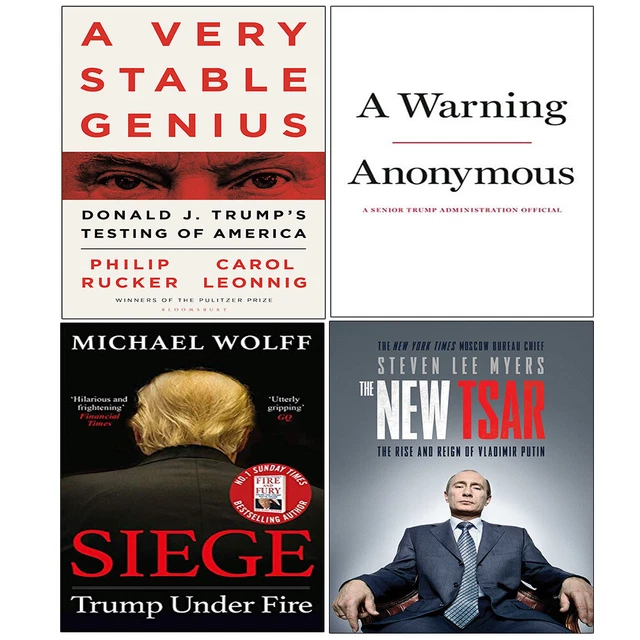 VERY STABLE GENIUS,WARNING, Siege Michael Wolff, New Tsar 4 Books Set ...