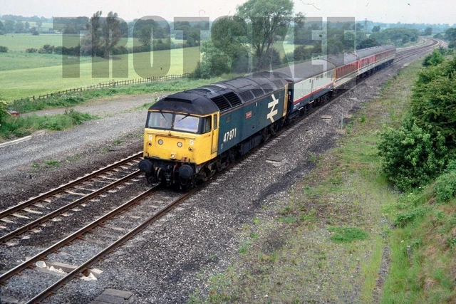 35MM SLIDE BR British Railways Diesel Loco Class 47 47971 1990 Original ...