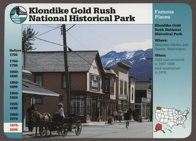 KLONDIKE GOLD RUSH National Park Story of America History Card Famous ...