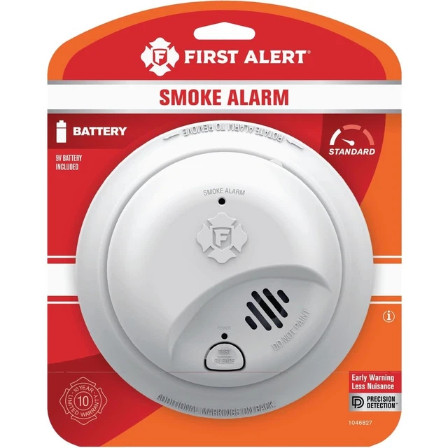 FIRST ALERT BATTERY-POWERED Ionization Smoke Detector £29.70 - PicClick UK