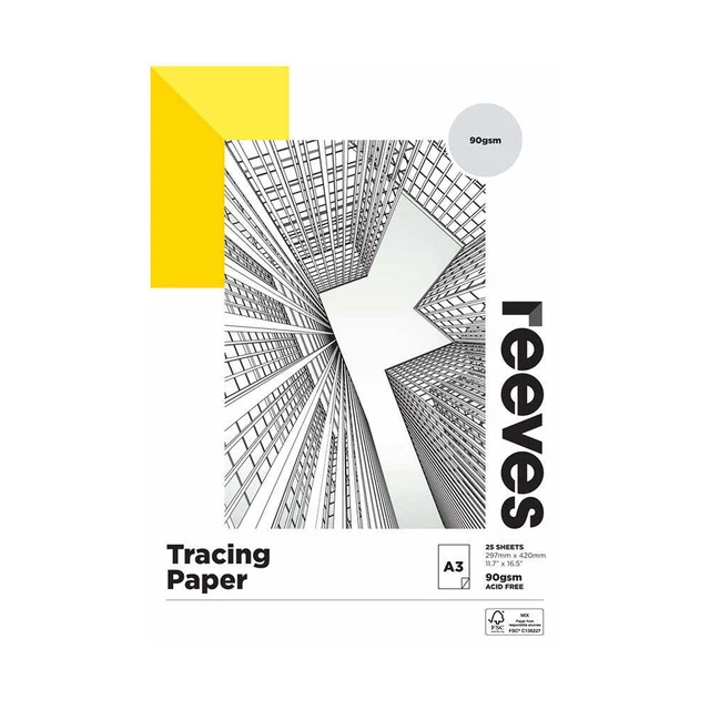 REEVES PREMIUM QUALITY A3 Size 90Gsm Durable Mix Credit Tracing Paper ...